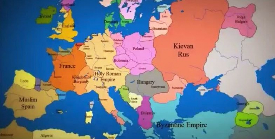 Χάρτης με τις γεωπολιτικές αλλαγές της Ευρώπης των τελευταίων 1000 ετών ...