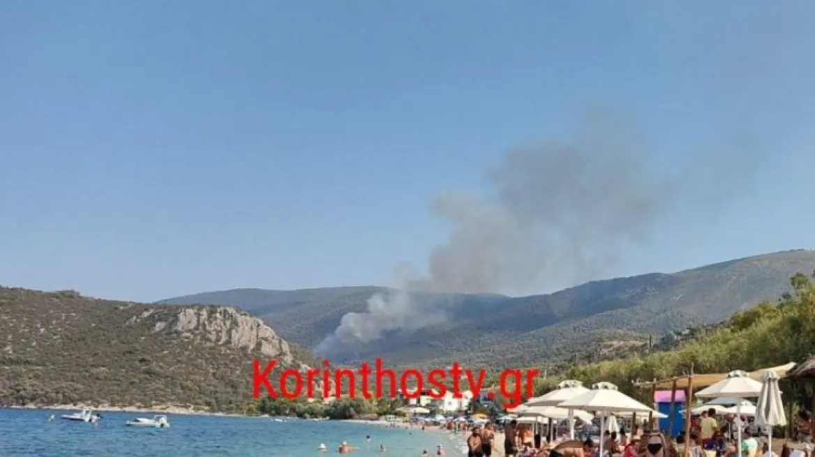Κορινθία: Μεγάλη φωτιά στο Κατακάλι – Ισχυρές επίγειες δυνάμεις – Στη ...