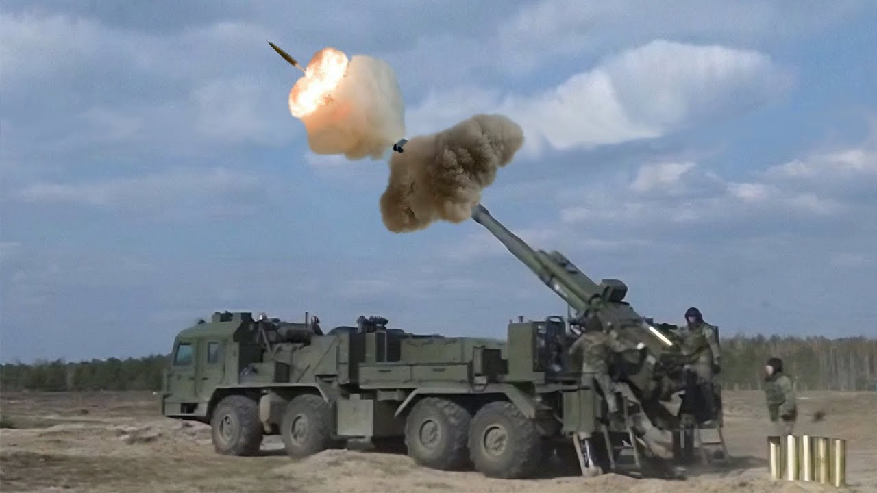 Ρωσικό αυτοκινούμενο πυροβόλο 2S43 Malva κατέστρεψε γέφυρα που ...